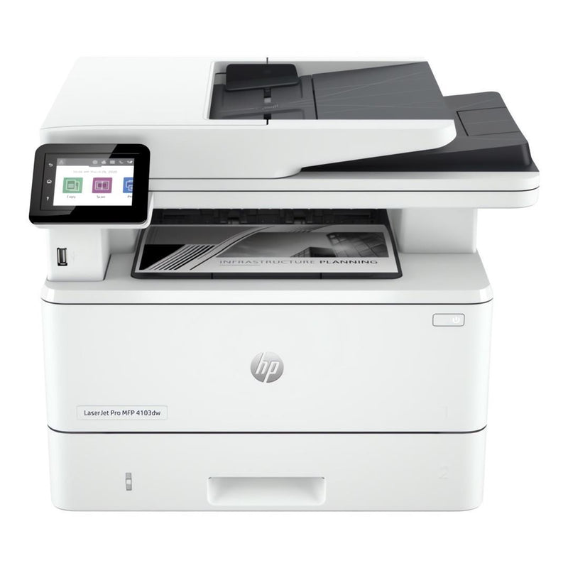 HP LaserJet Pro 4103dw A4 Multifunction Mono Laser Business Printer 2Z ...