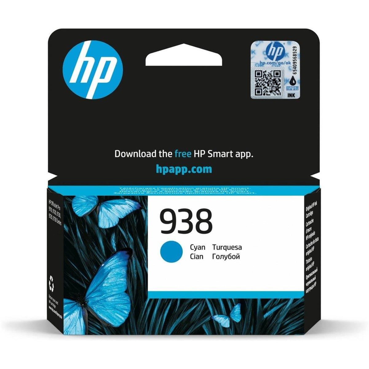 HP 938 Cyan Printer Ink Cartridge Original 4S6X5PE Single-pack – HP Shop