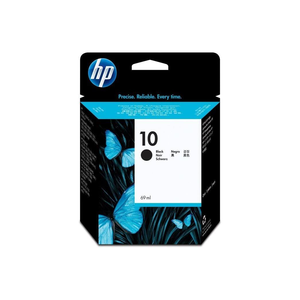 HP 10 Black Standard Yield Printer Ink Cartridge Original C4844A Singl ...