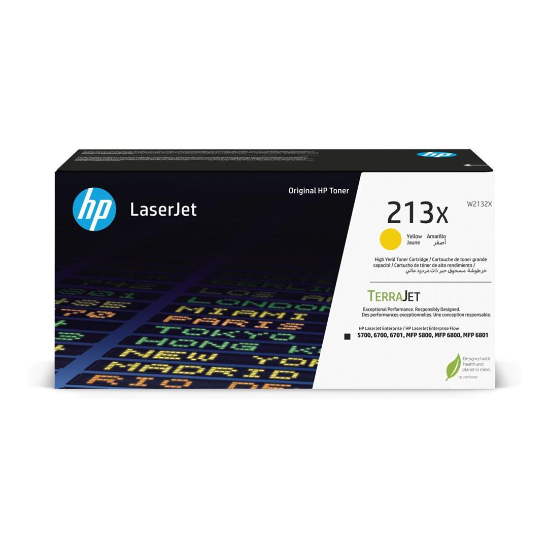 HP 213X High Yield Yellow Toner Cartridge 6,000 Pages Original W2132X ...