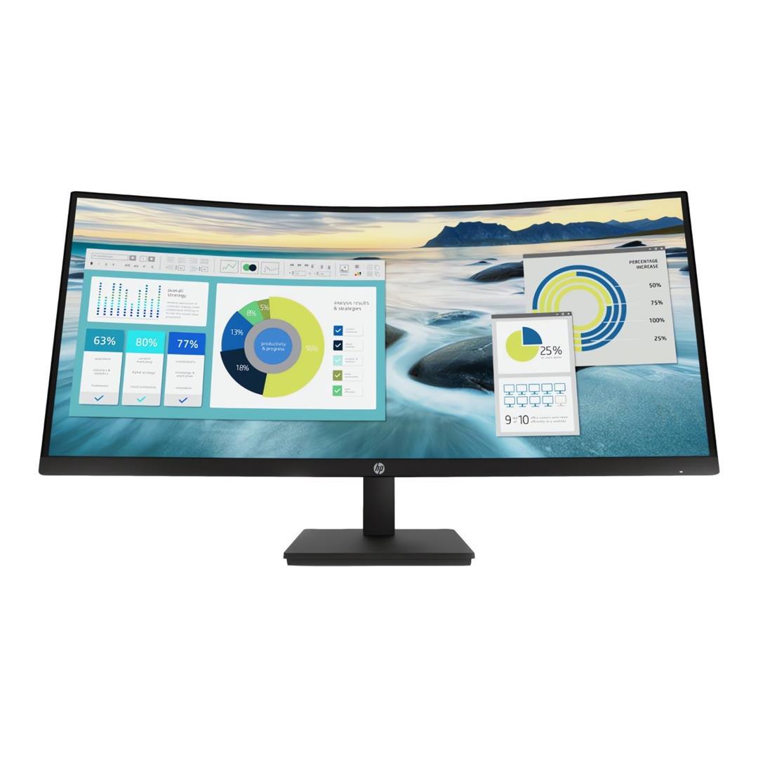 HP P34hc G4 34-inch 3440 x 1440p WQHD 21:9 100hz 5ms VA Curved Monitor ...