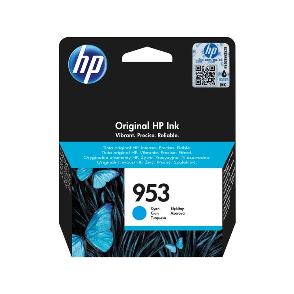 HP 953 Cyan Standard Yield Printer Ink Cartridge Original F6U12AE Sing ...