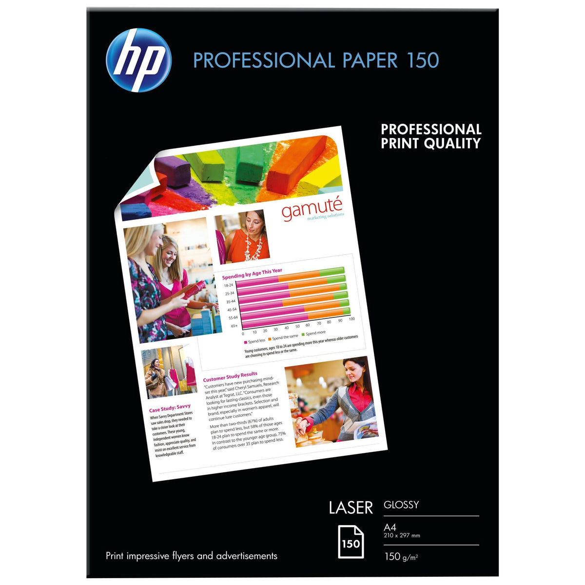 HP CG965A Printing Paper A4 (210x297mm) Gloss 150 Sheets White – HP Shop